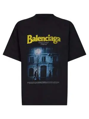 Balenciaga Washed Black The Address Medium Fit T-shirt