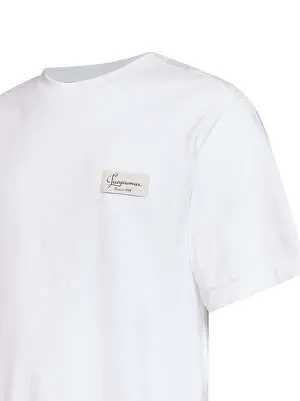 Jacquemus White Cotton Piqué The Montaigne T-shirt