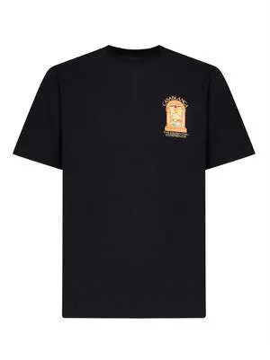 Casablanca Black Jersey Hermons Mirage Arch Printed T-shirt - Multicolor