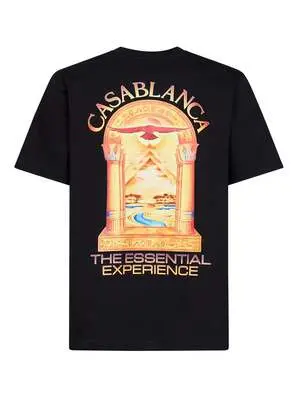 Casablanca Black Jersey Hermons Mirage Arch Printed T-shirt - Multicolor