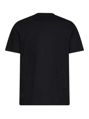 Moncler Black Cotton Jersey T-shirt With Logo - Multicolor