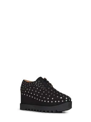 Stella McCartney Black Studded Elyse Wedges