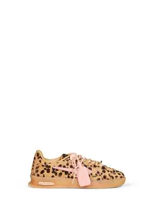 Off-White Beige Printed Calf Hair End Of Play Sneakers - Multicolor