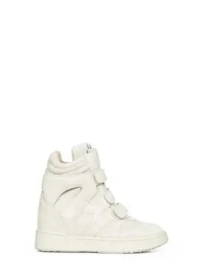 Isabel Marant Étoile Isabel Marant Women Ecru Suede Im3 High-Top Sneakers Multicolor