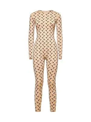 MARINE SERRE Beige 'monogram' Tracksuit - Multicolor