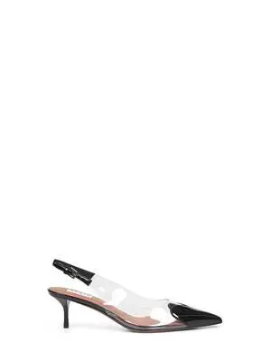 Alaïa Black Pvc And Patent Leather Le Cœur Slingback Pumps - Multicolor