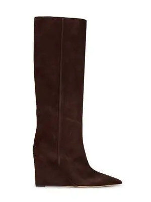 JIMMY CHOO Chocolate Suede Blake 85 Knee-high Boots