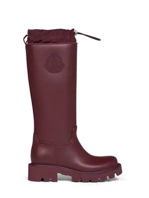 Moncler Burgundy Kickstream High Rain Boots - Multicolor