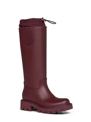 Moncler Burgundy Kickstream High Rain Boots
