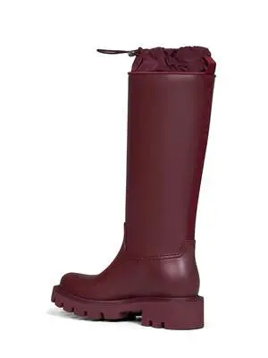 Moncler Burgundy Kickstream High Rain Boots - Multicolor