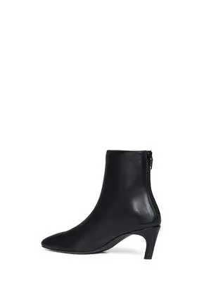 TOTEME Black Soft Nappa Leather Ankle Boots