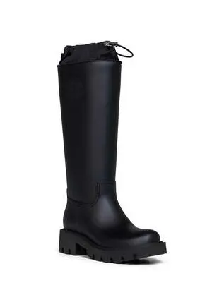 Moncler Black Kickstream High Rain Boots