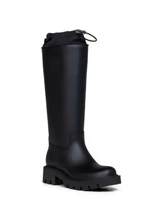 Moncler Black High Rain Boots - Multicolor