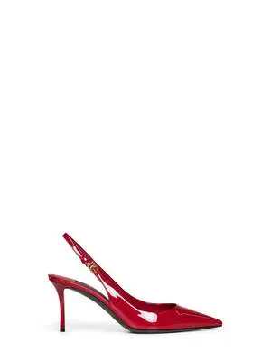 Dolce & Gabbana Red Patent Leather Slingback Pumps - Multicolor