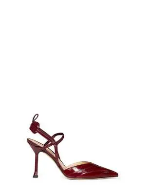 Fendi Wine And Burgundy Slingback Pumps - Multicolor