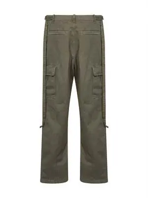 Fendi Grey-green Cotton Drill Regular-fit Utility Trousers