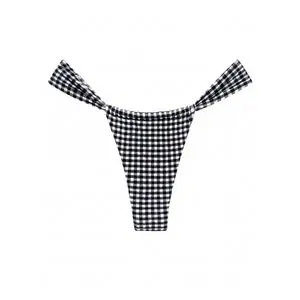 MONTCE Black & White Micro Gingham Sandra Bikini Bottom