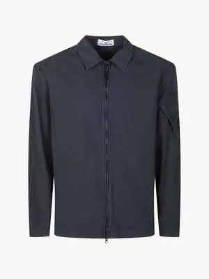 Stone Island Zip-front Overshirt For - Navyblue