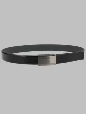 Hugo Slim Leather Belt - Black