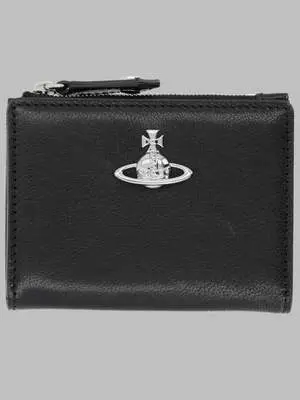 VIVIENNE WESTWOOD Designer Leather Wallet - Black