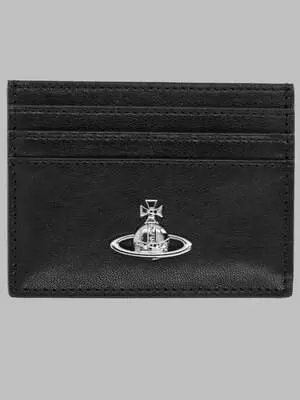 VIVIENNE WESTWOOD Designer Leather Wallet - Black