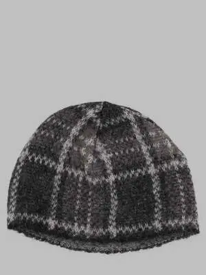 Our Legacy Grandcheck Fuzzy Alpaca Beanie