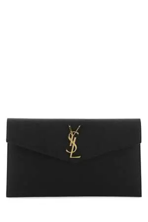 Saint Laurent Uptown Mini Leather Clutch Bag