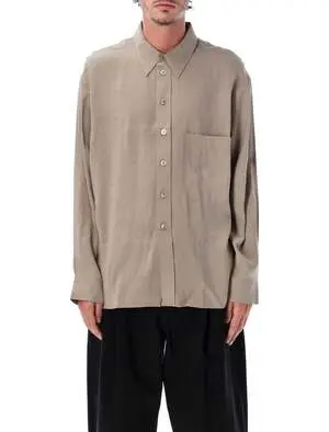 Studio Nicholson Relaxed Fit Long-sleeve Button-up Shirt - Beige