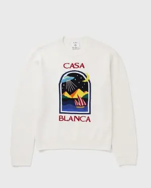 Casablanca Graphic Jacquard Wool Sweater For