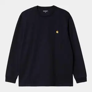 Carhartt Work In Progress Long Sleeve Chase T-shirt - Darknavygo