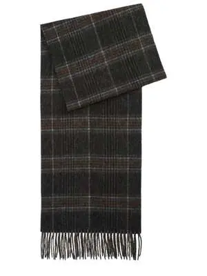 Barbour Reversible Wool Scarf Stylish & Versatile - Grey