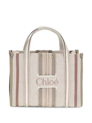 Chloé Woody Loop Shoulder Bag - Nude