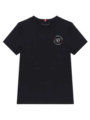 Tommy Hilfiger Boys' "ny" Logo Crewneck T-shirt