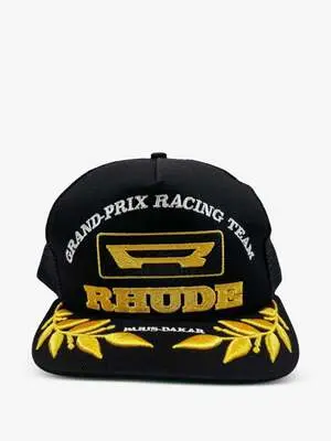 Rhude Embroidered Baseball Cap - Blackyelow