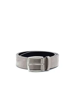 Orciani Nubuck Buckle Belt - Light Grey