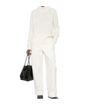 Ermanno Scervino Perforated-knit Roll-neck Sweater