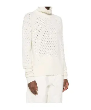 Ermanno Scervino Perforated-knit Roll-neck Sweater