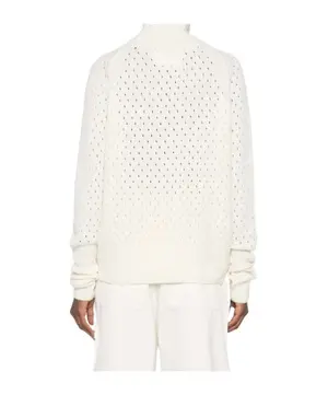 Ermanno Scervino Perforated-knit Roll-neck Sweater