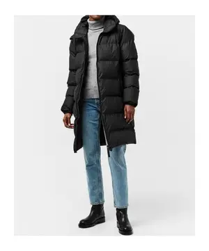 Rains Long Sleeved Cotton Padded Jacket With Hood