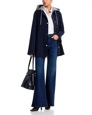 Veronica Beard Finn Hooded Cotton Blend Jacket