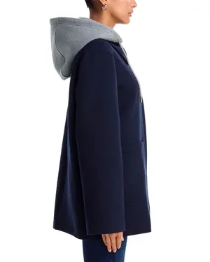 Veronica Beard Finn Hooded Cotton Blend Jacket