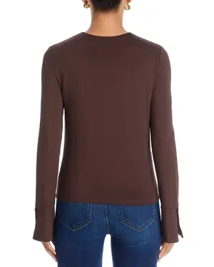 Veronica Beard Zyris Keyhole Neck Top