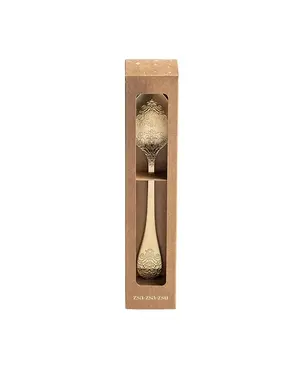 ZSA ZSA ZSU Dume Patterned Steel Dinner Spoon, Set Of 4, 9.06 X 1.57 X 0.12 - Champagne
