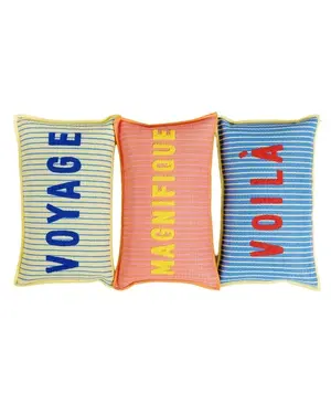 ZSA ZSA ZSU Rajpath Embroidery Cushion, 20l X 12w