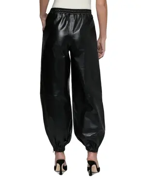 L'Agence Mariko Tk Leather Drawstring Joggers