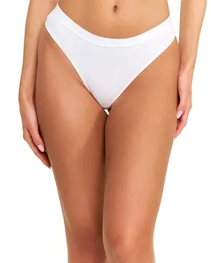 Honeydew Intimates Emma Logo Waistband Thong White