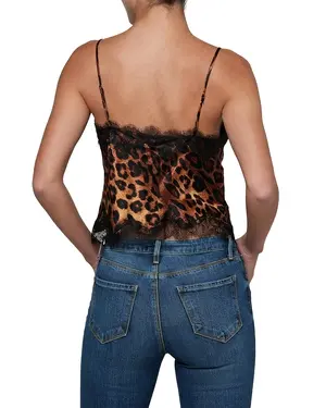 L'Agence Kimber Silk Lace Trim Cami