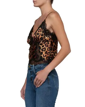 L'Agence Kimber Silk Lace Trim Cami