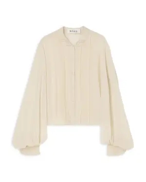 RÓHE Romantic Silk Long Sleeve Top