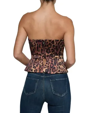 L'Agence Meliora Corset Peplum Top